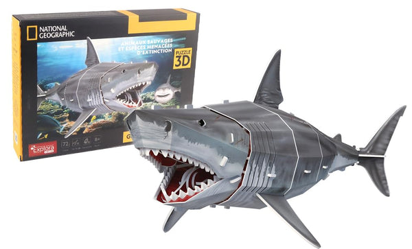 Buy Dmg national geographic - great white shark (3d puzzle) (72pcs ...