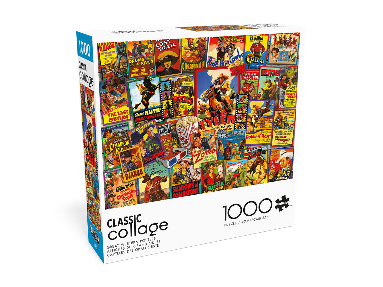 Buy Classic collage - great western posters (1000pcs) Puzzle | Jigsaw ...