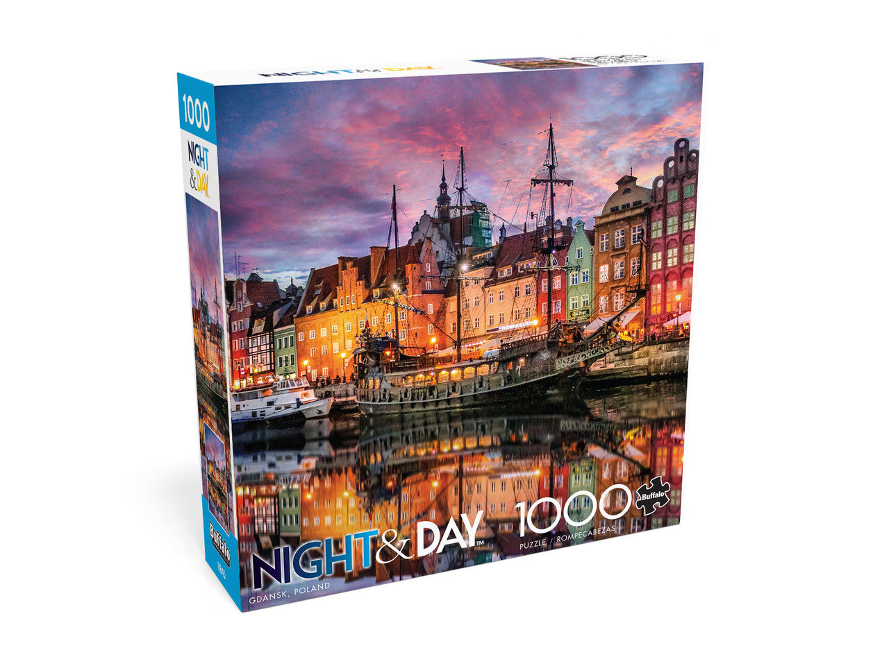 Buy Night & day - gdansk, poland (1000pcs) Puzzle | Jigsaw Jungle