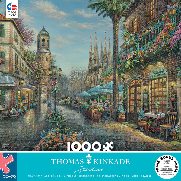 Buy Spanish cafe, thomas kinkade (1000pcs) Puzzle | Jigsaw Jungle