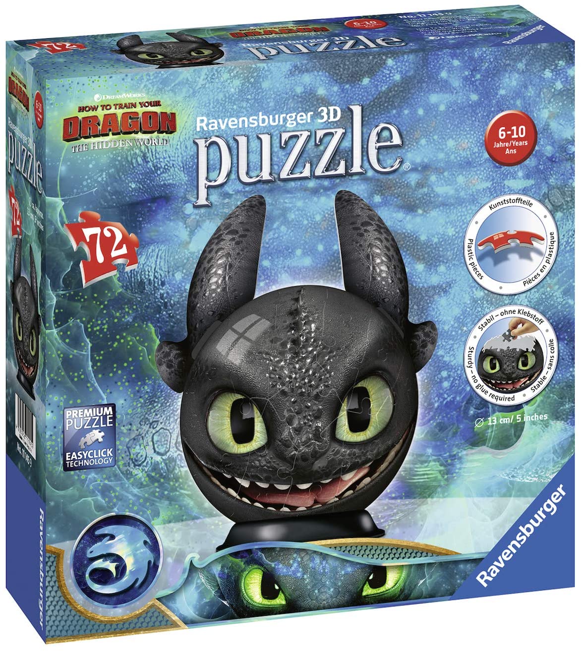 Buy Ravensburger disney toothless with ears (3d puzzle) Puzzle | Jigsaw ...