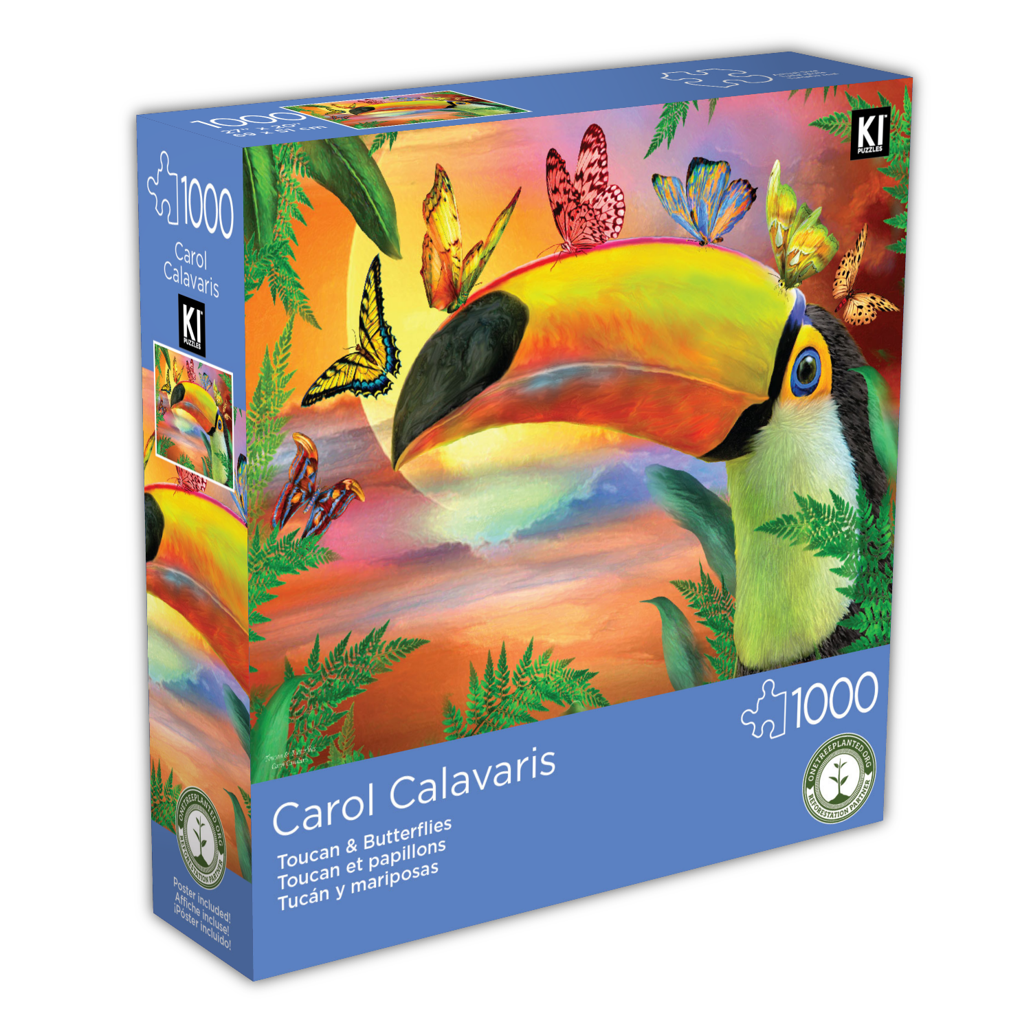 Buy Toucan & butterflies, carol cavalaris (1000pcs) Puzzle | Jigsaw Jungle