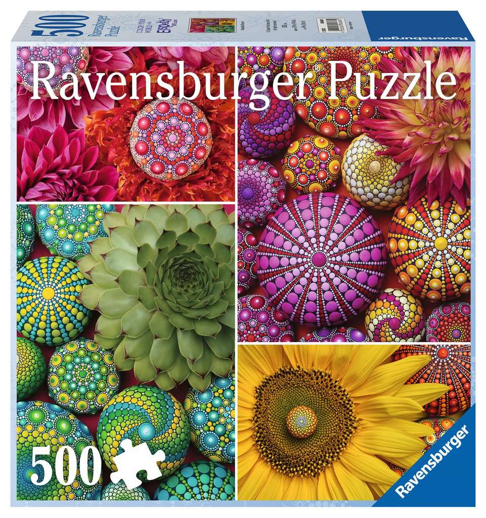 Buy Ravensburger color your world - mandala blooms (500pcs) Puzzle ...