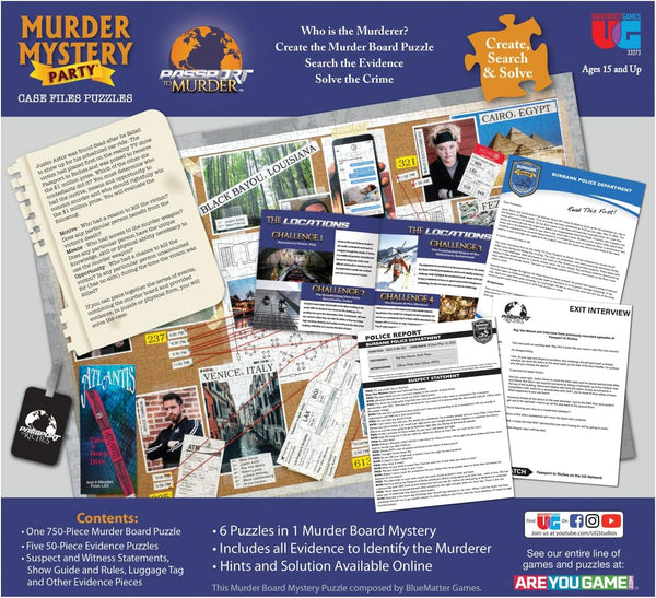 Buy Murder mystery case file puzzle - passport to murder (6-in-1 ...