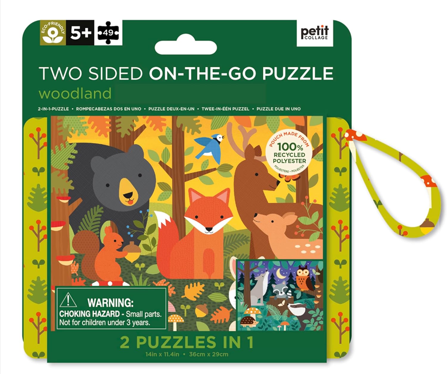 Buy Woodland - two sided on-the-go puzzle (48pcs) Puzzle | Jigsaw Jungle
