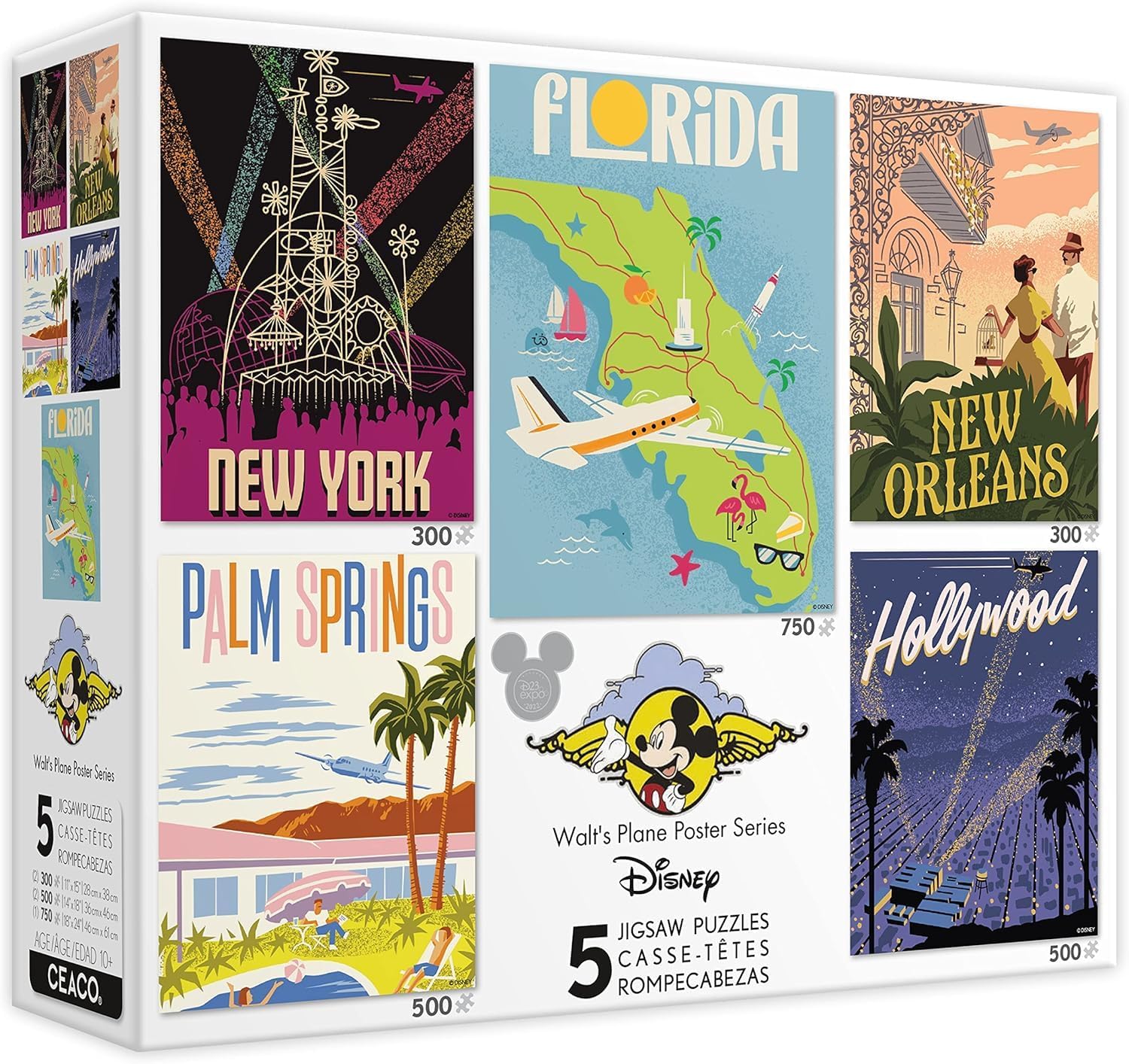 Buy Disney - walt's plane poster series - limited edition 5-in-1 ...