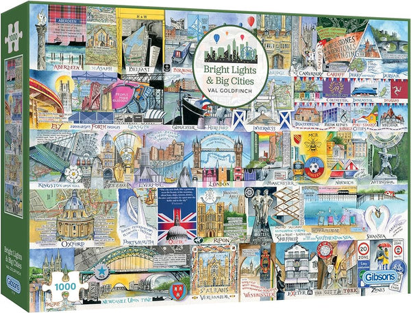 Buy Bright lights & big cities, val goldfinch (1000pcs) Puzzle | Jigsaw ...
