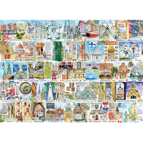 Buy Sights & sounds of europe, val goldfinch (1000pcs) Puzzle | Jigsaw ...
