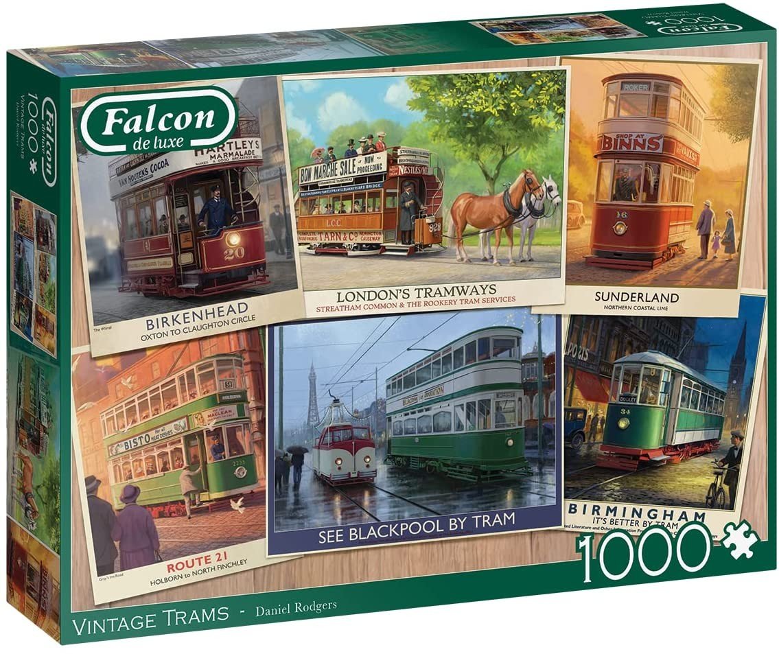 Buy Vintage trams, daniel rodgers (1000pcs) Puzzle | Jigsaw Jungle