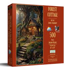 Buy Forest cottage, john enright (500pcs) Puzzle | Jigsaw Jungle