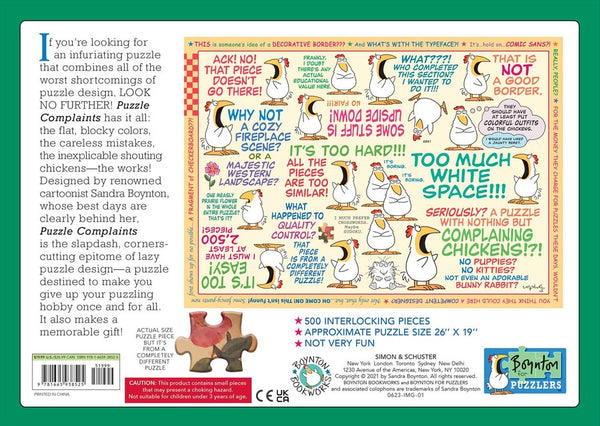 Buy Puzzle complaints, sandra boynton (500pcs) Puzzle | Jigsaw Jungle