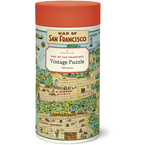 Buy Vintage - map of san francisco (1000pcs) Puzzle | Jigsaw Jungle