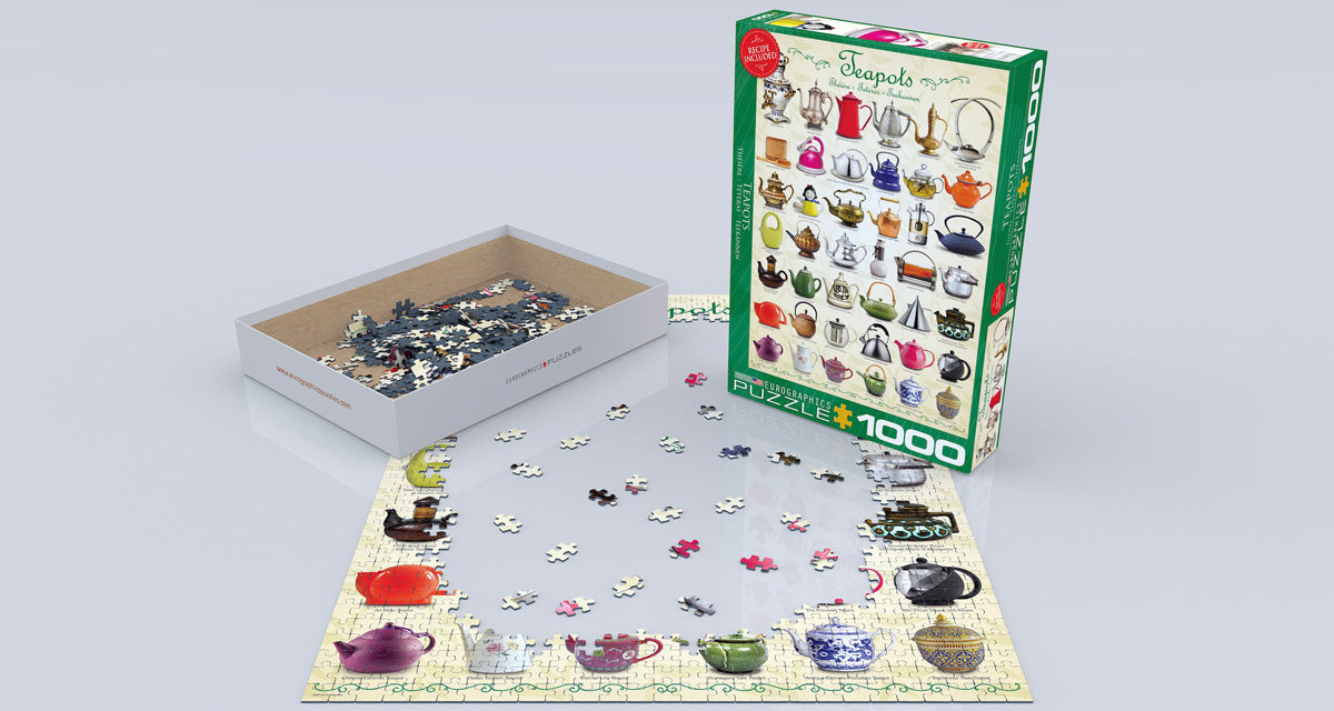 Buy Teapots collage (recipe included) Puzzle | Jigsaw Jungle