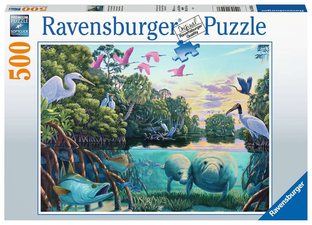 Buy Ravensburger manatee moments (500pcs) Puzzle | Jigsaw Jungle