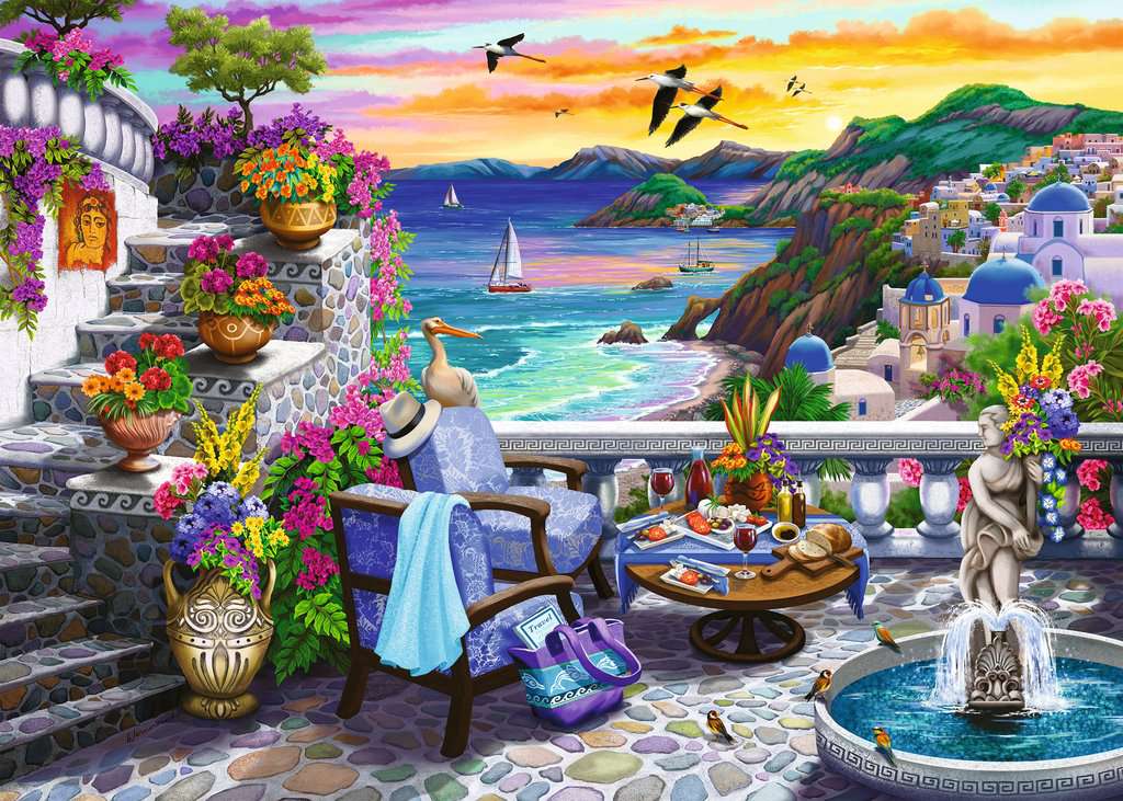Buy Pfg ravensburger santorini sunset (300 large) (usage/used - puzzles ...
