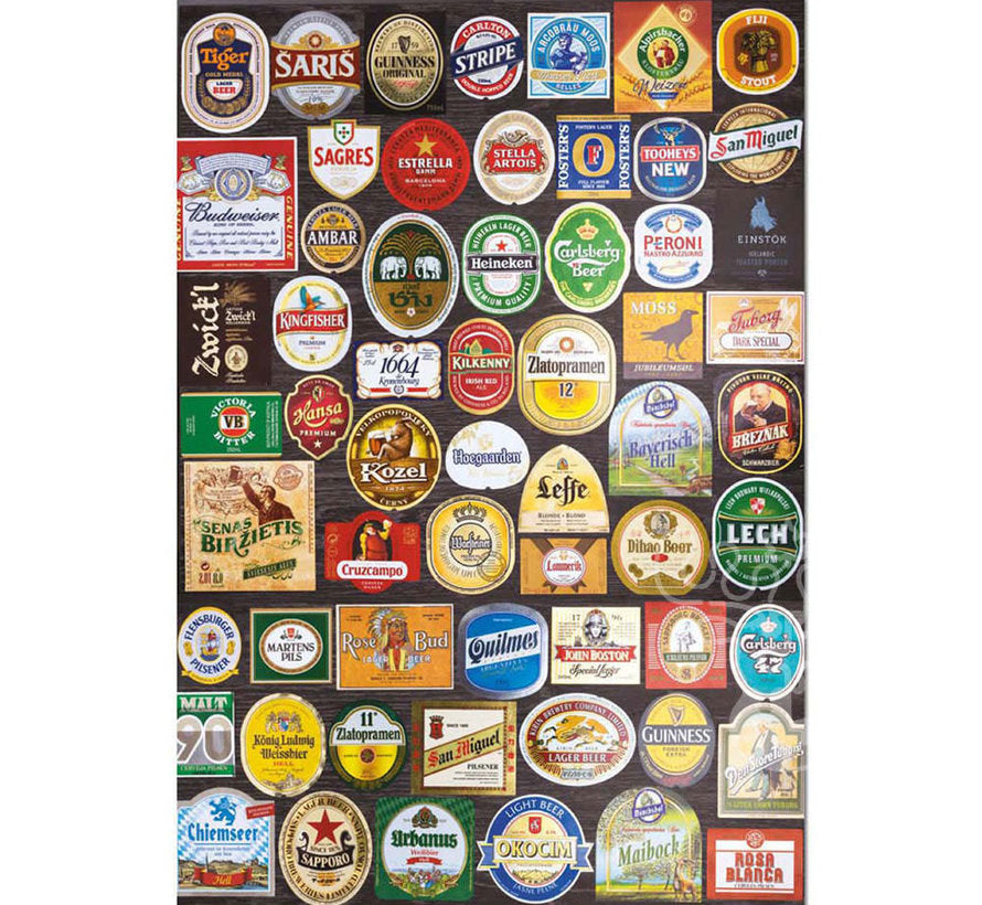 Buy Beer labels collage (1500pcs) Puzzle | Jigsaw Jungle