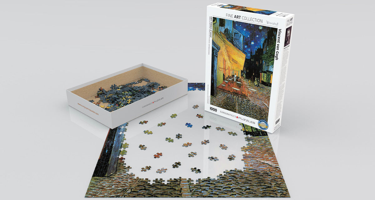 Buy Cafe terrace at night, vincent van gogh Puzzle | Jigsaw Jungle