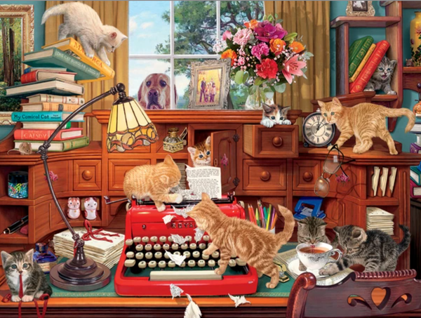 Buy Paws gone wild - bloc de l'écrivain Puzzle | Jigsaw Jungle