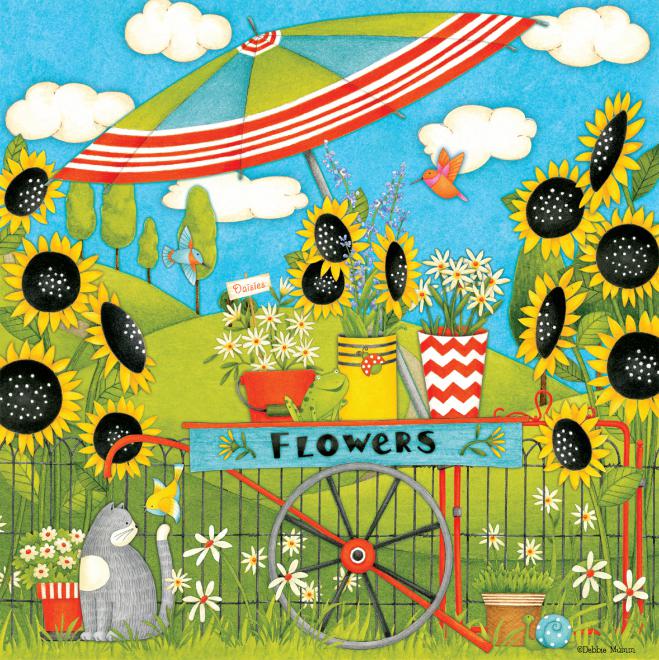Buy Flower cart, debbie mumm Puzzle | Jigsaw Jungle