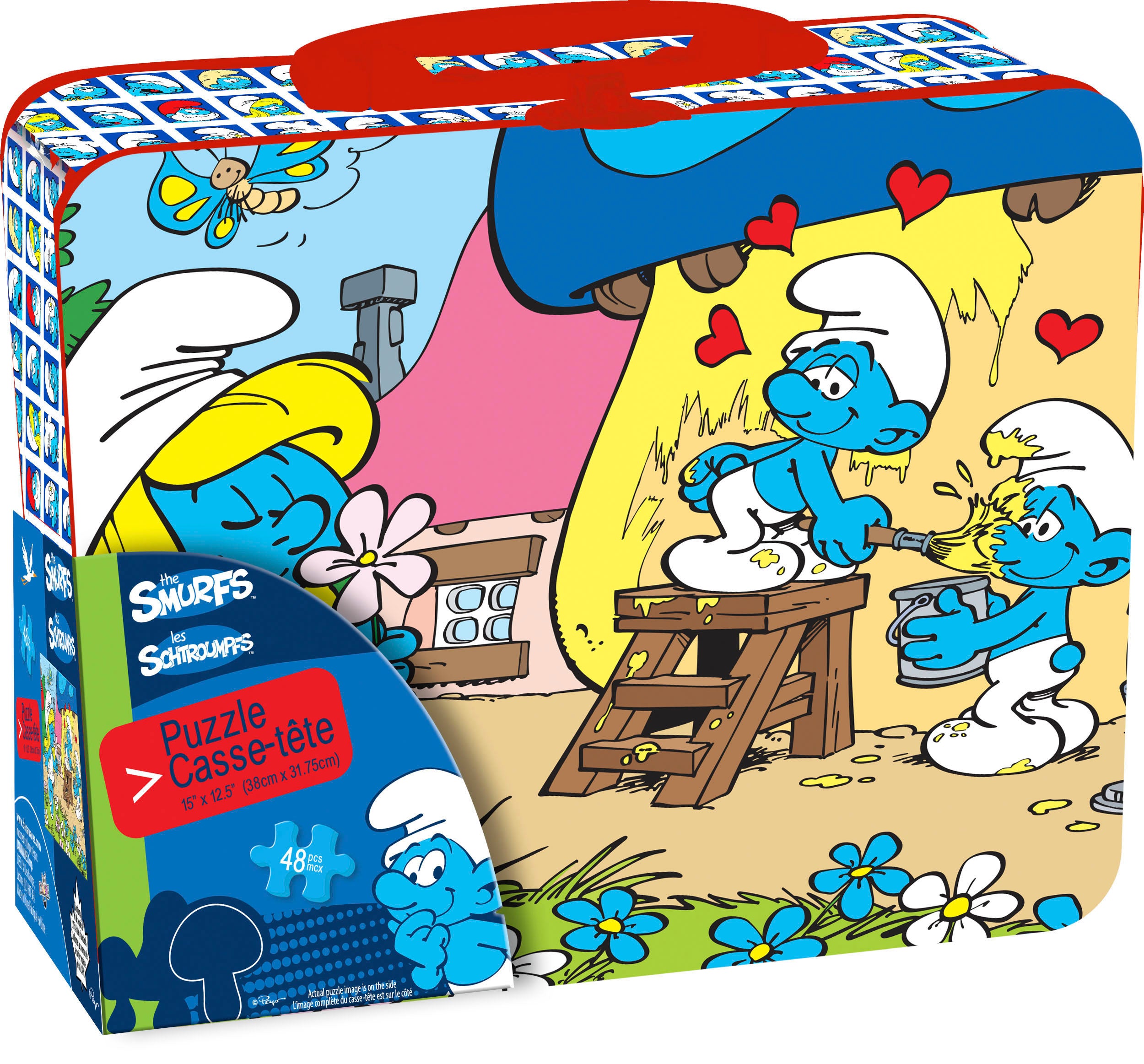 Buy The smurfs lunch box puzzle. (metal tin lunch box) Puzzle | Jigsaw ...