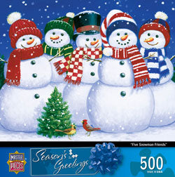 Buy Five snowman friends Puzzle | Jigsaw Jungle