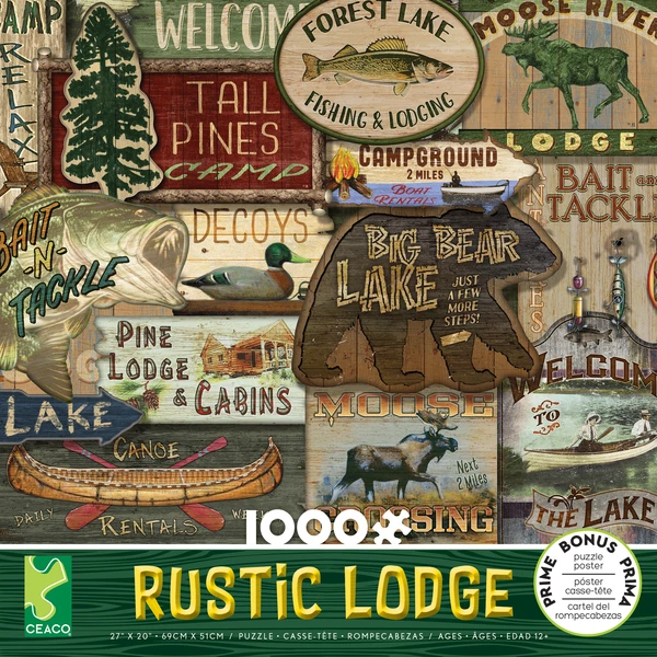Buy Rustic lodge - lodge signs Puzzle | Jigsaw Jungle