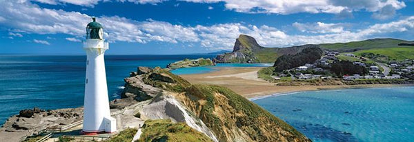 Buy New zealand lighthouse (panoramic) Puzzle | Jigsaw Jungle