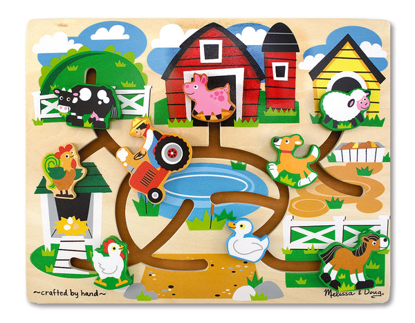 Buy Farm maze - wooden puzzle - sliding pieces won't get lost! Puzzle ...