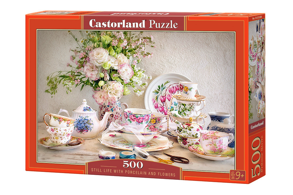 Buy Still life with porcelain and flowers (500pcs) Puzzle | Jigsaw Jungle