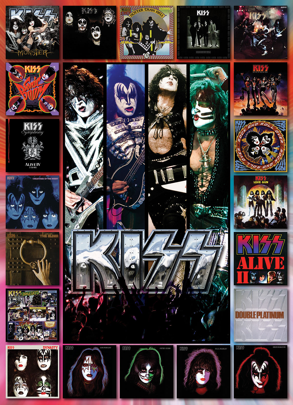 Buy Kiss: the albums cover collage Puzzle | Jigsaw Jungle