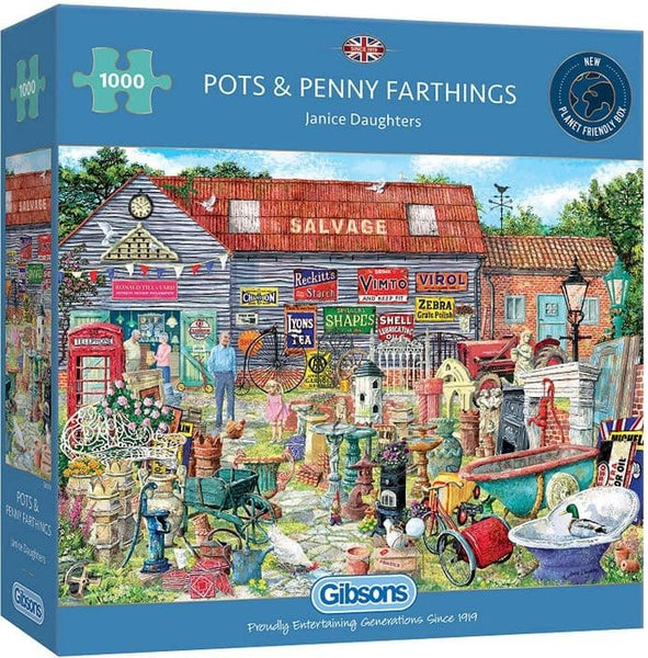 Buy Pots & penny farthings, janice daughters Puzzle | Jigsaw Jungle