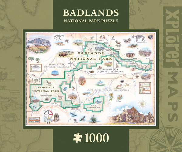 Buy Badlands map Puzzle | Jigsaw Jungle