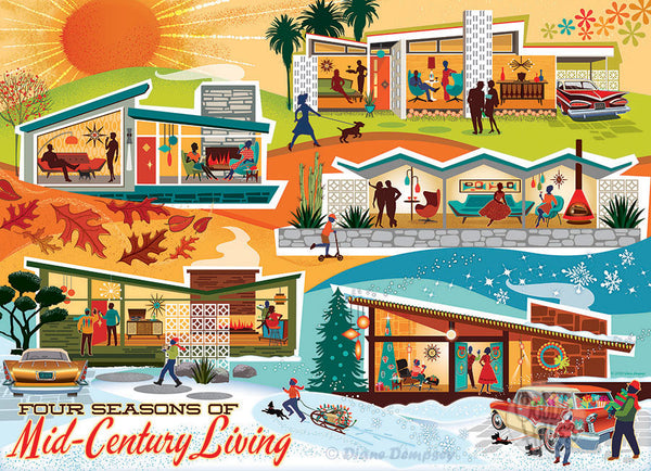 Buy Four seasons of mid-century living, diane dempsey Puzzle | Jigsaw ...