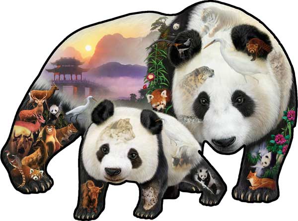 Buy Panda playground (shaped) Puzzle | Jigsaw Jungle