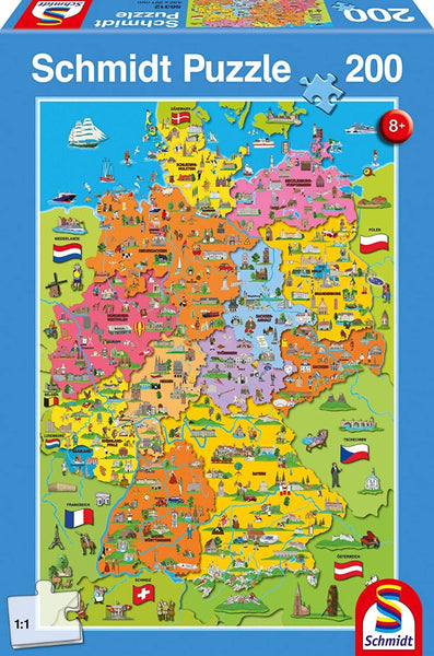 Buy Cartoon map of germany Puzzle | Jigsaw Jungle