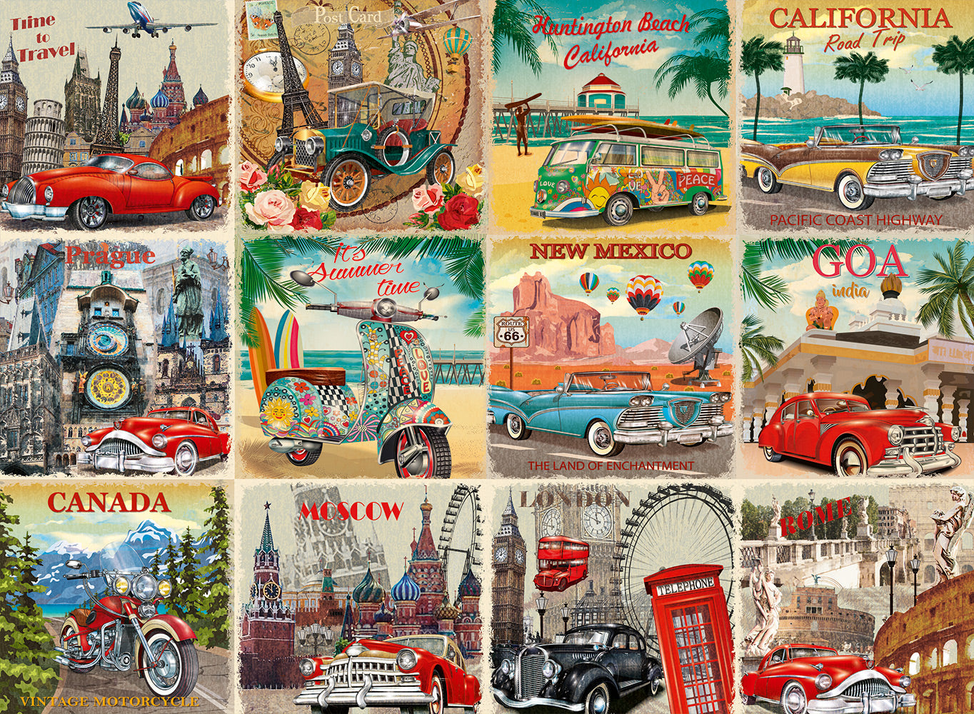 Buy Collage vintage (3000pcs) Puzzle | Jigsaw Jungle