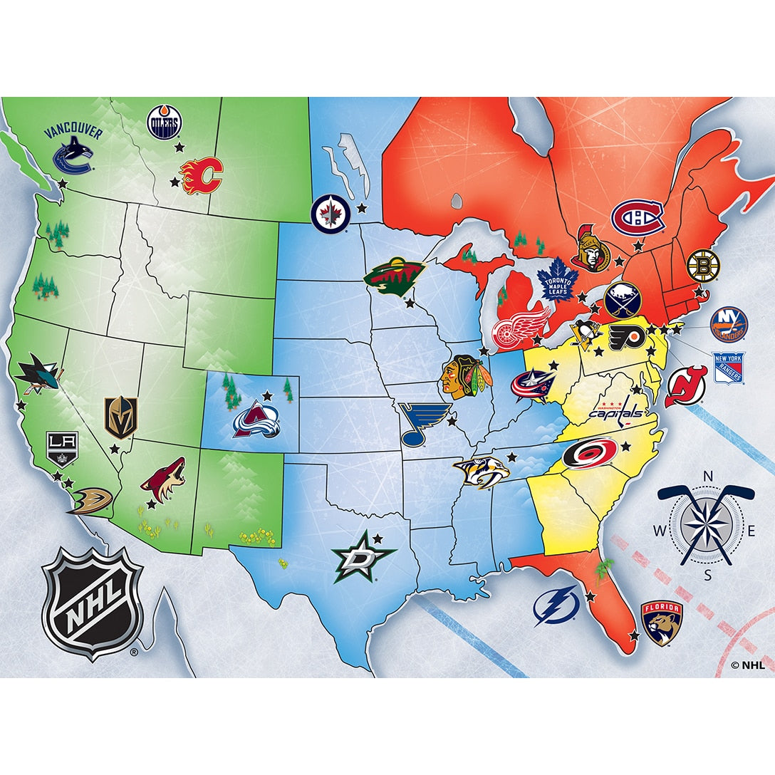Buy Nhl hockey map Puzzle | Jigsaw Jungle