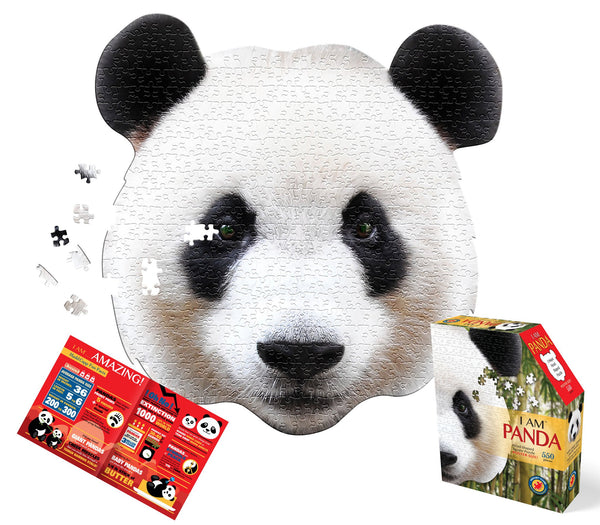 Buy I am panda, head-shaped jigsaw puzzle Puzzle | Jigsaw Jungle