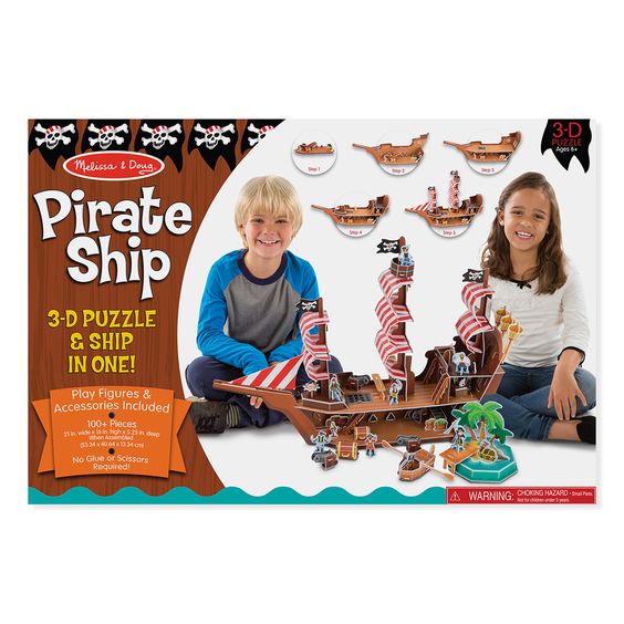 Buy Pirate ship, 3d puzzle & ship in one! Puzzle | Jigsaw Jungle
