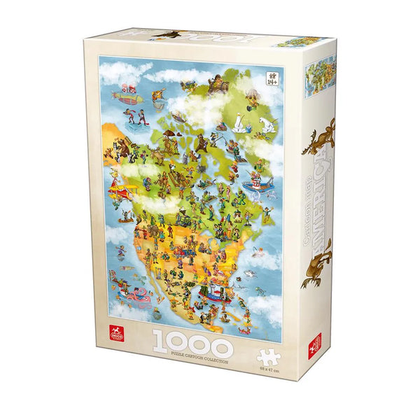 Buy Cartoon collection - map of usa Puzzle | Jigsaw Jungle