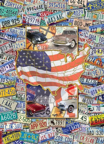 Buy Usa license plates - collector's edition suitcase box Puzzle ...