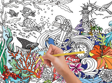 Buy Ocean view : color your own puzzle Puzzle | Jigsaw Jungle